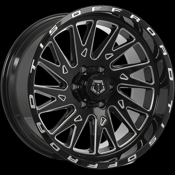 TIS Wheels 547 20x10.0 6x139.7 ET-19 CB106.1 Gloss Black - Milled Edge