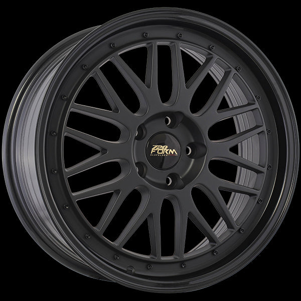 720 Form FF14 18x8.0 5x114.3mm ET35 CB73.1mm Satin Black Gloss Black ...